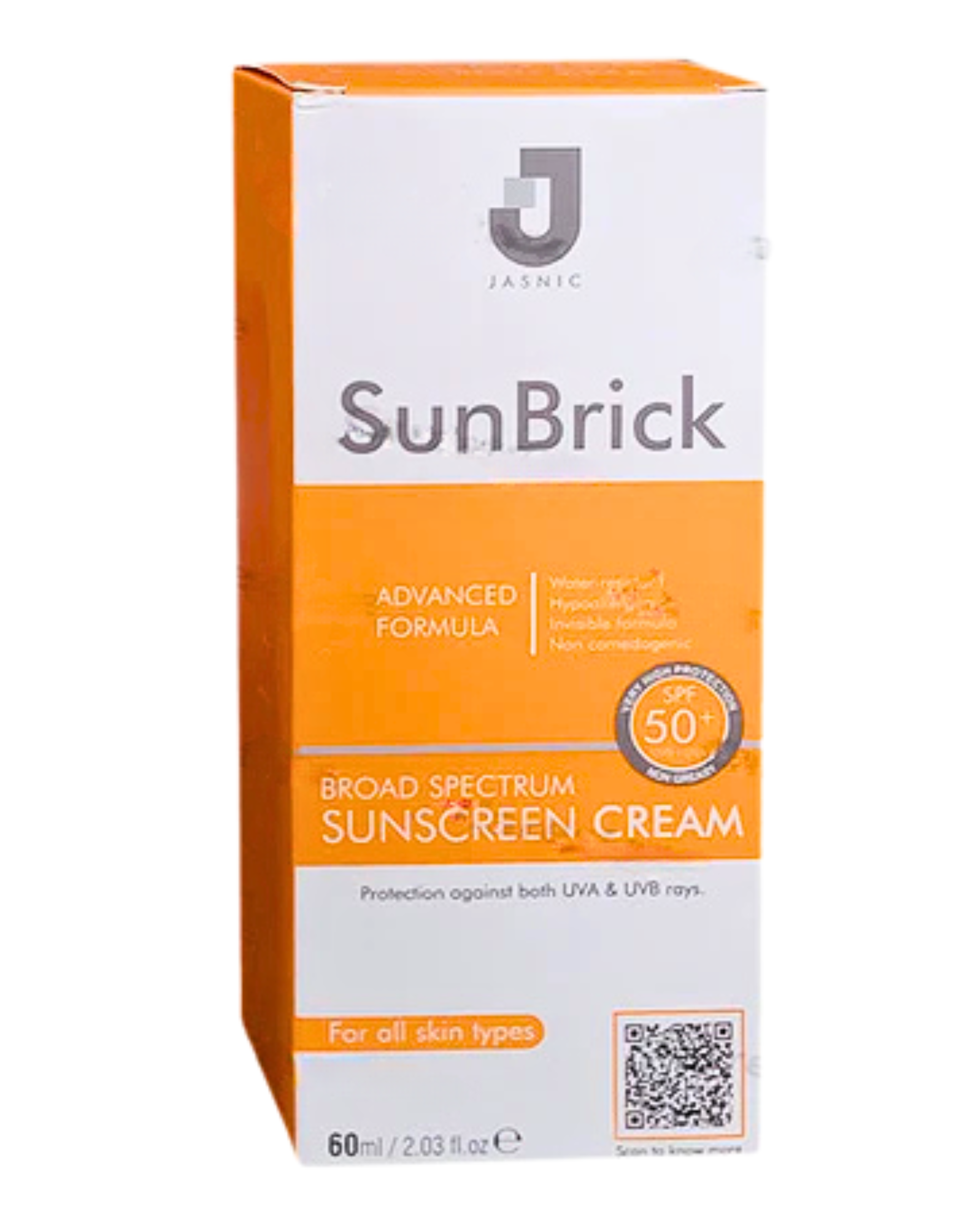 SunBrick SPF50+ Sunscreen Cream – Broad Spectrum UVA/UVB Protection for ...